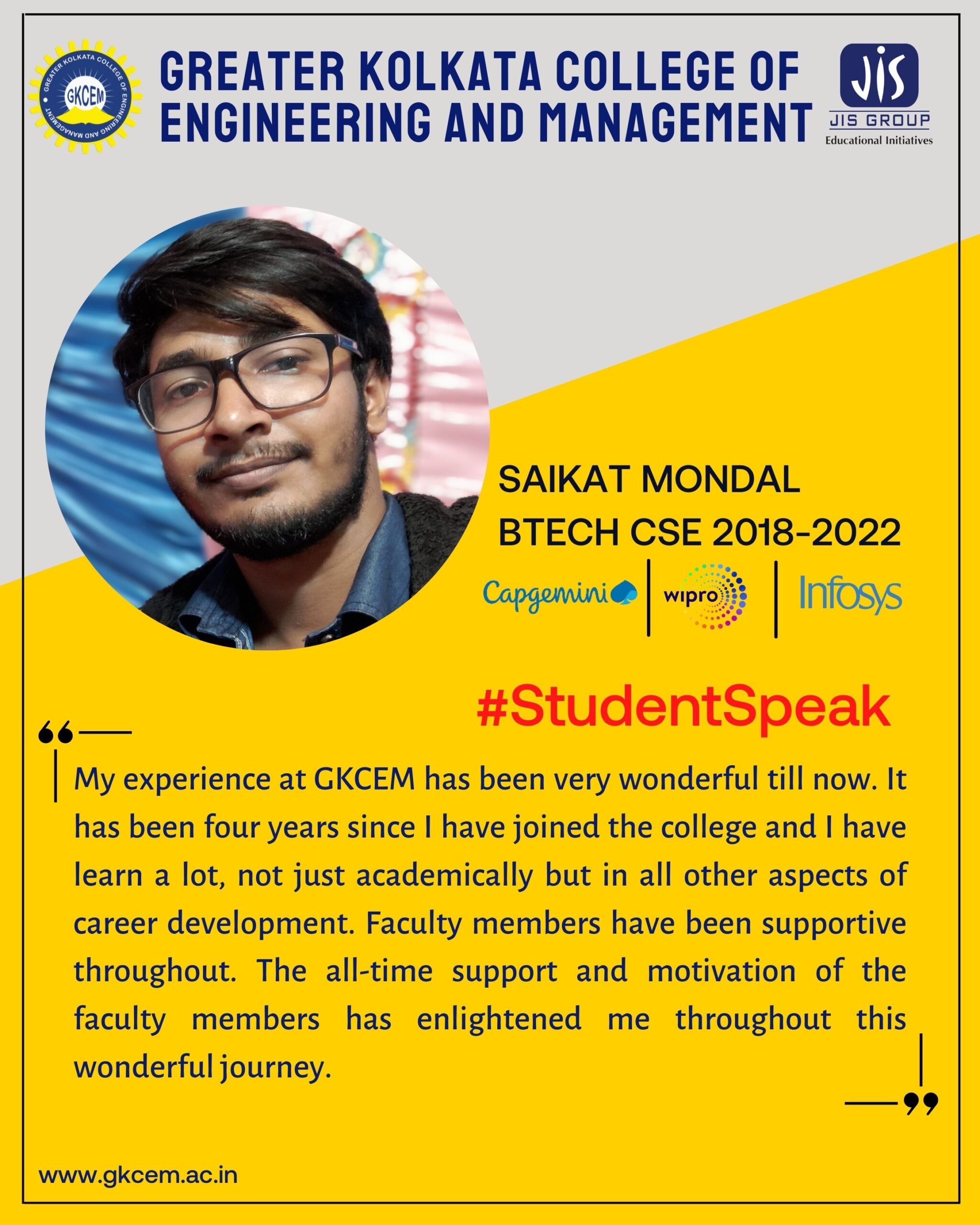 Student Testimonials 2022 - Greater Kolkata College of Engineering ...